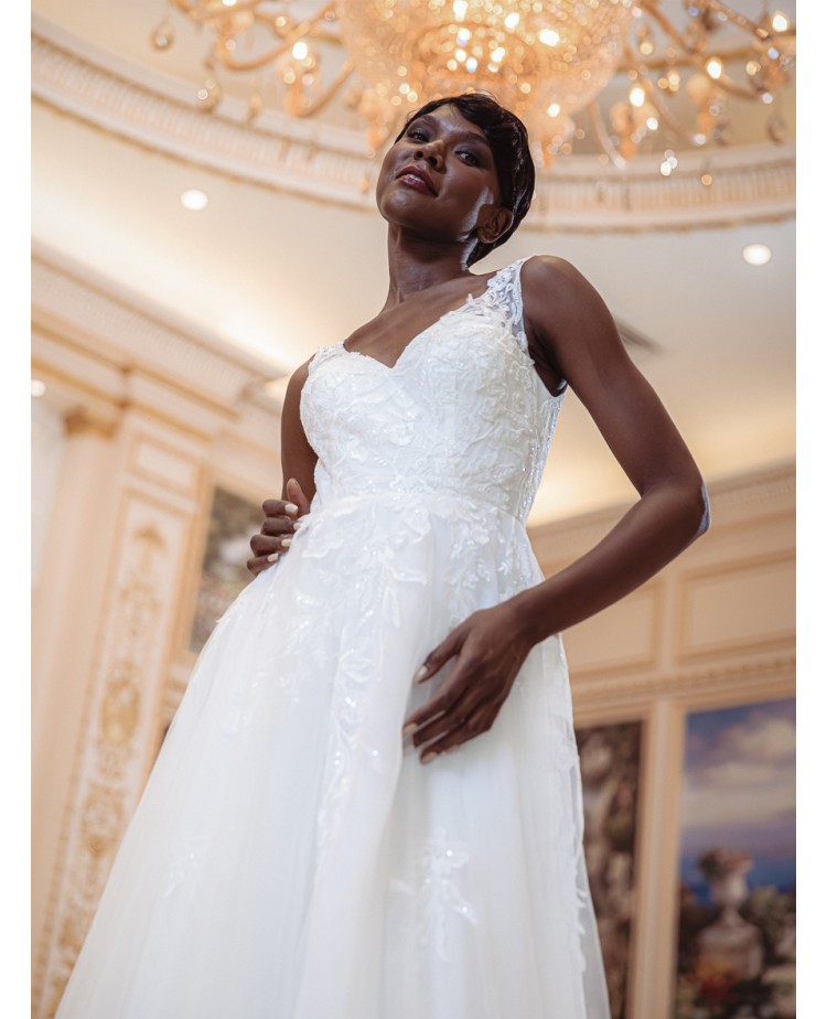 Robe de mariée trapèze en tulle du 36 au 50 Promarried
