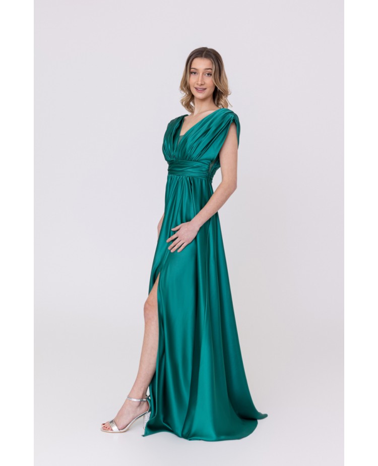 Robe de soirée en satin vert Promarried